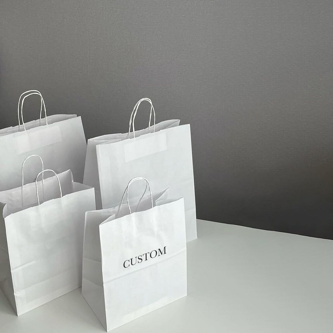 Custom Logo Paper Bags With Your Design, Gift Bags for Wedding/bridal ...