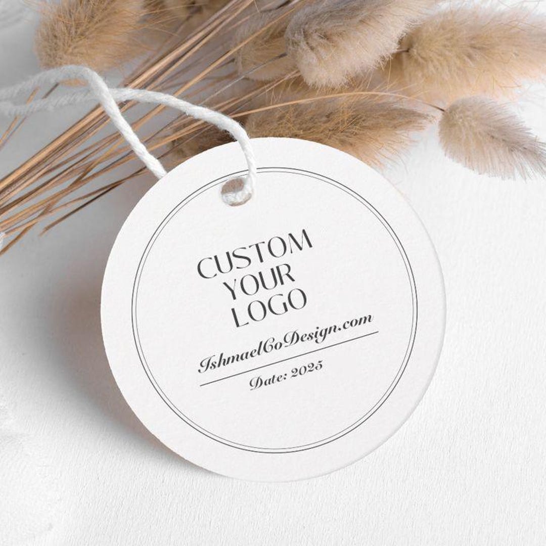Personalized 3" Round Paper Tags With Twines, Product Tags, Gift/bridal ...