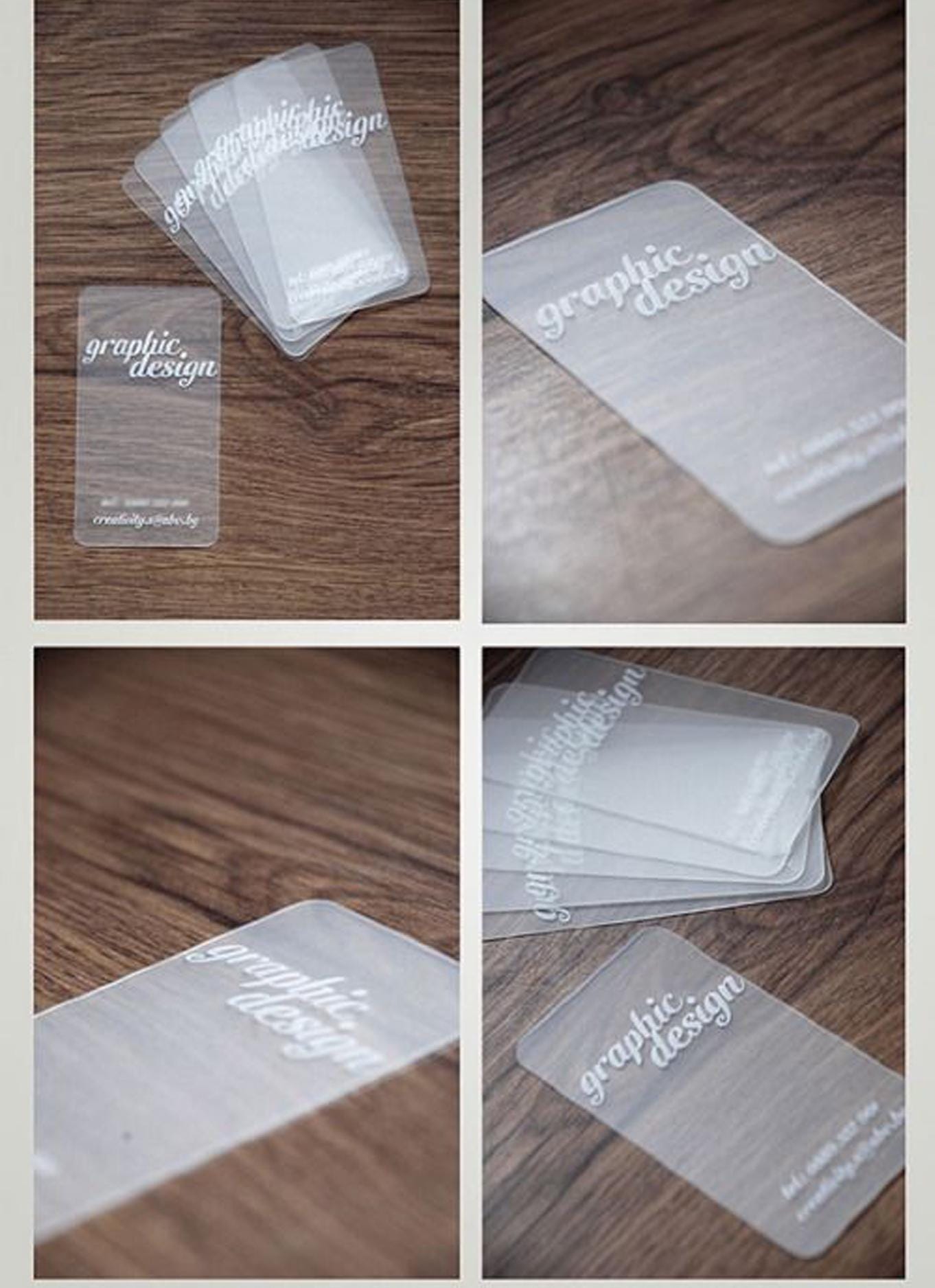 Custom PVC Frosted Business Card, Frosted Boutique Business Card, QR ...