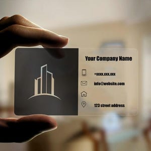 Custom PVC Frosted Business Card, Frosted Boutique Business Card, QR ...