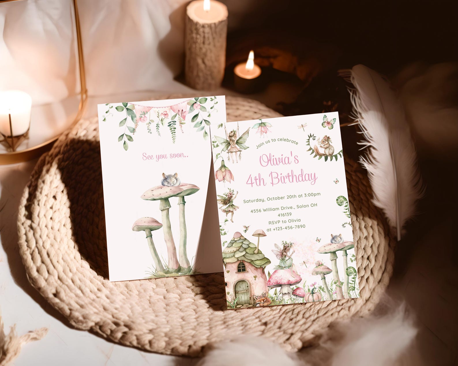 Fairy Birthday Invitation, EDITABLE Fairy Birthday Invite,enchanted Garden Fairy Party Invite ...