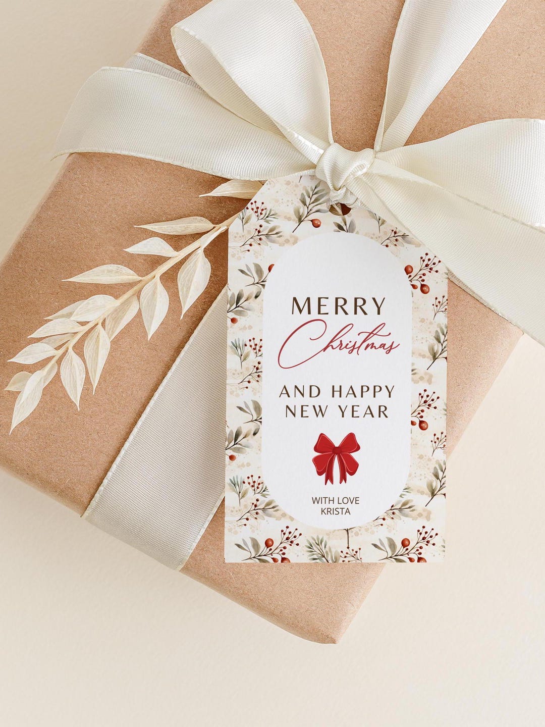 Merry Christmas Gift Tag Printable, Printable Christmas Gift Tag ...