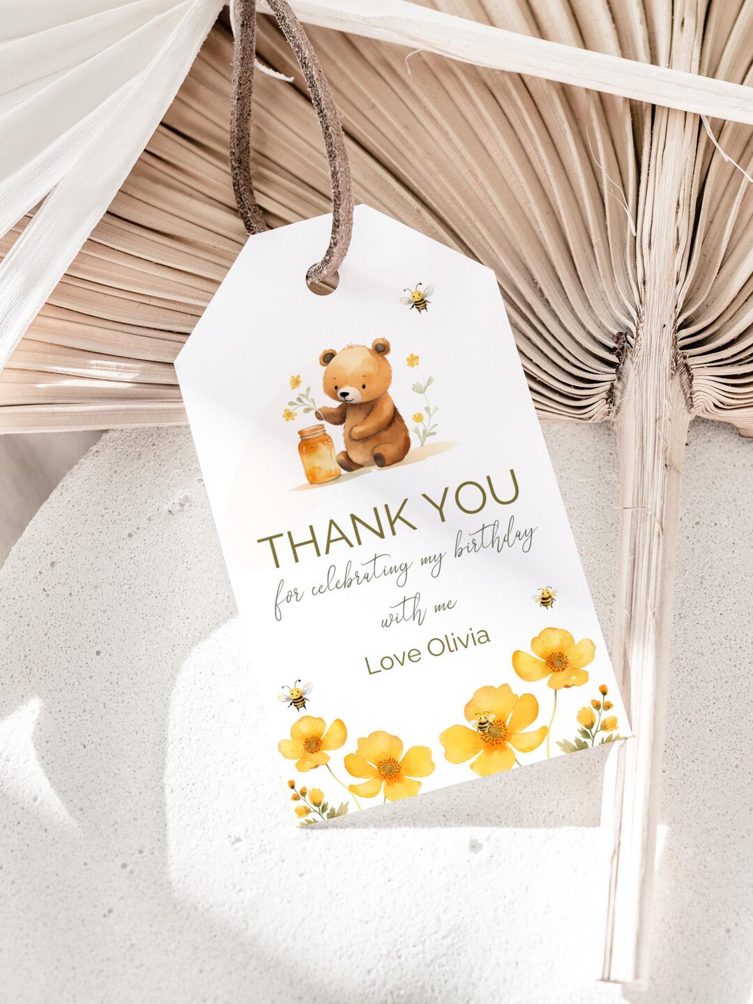 Editable Bee Favor Tags Template, Honey Bee Thank You Tags, Bees ...