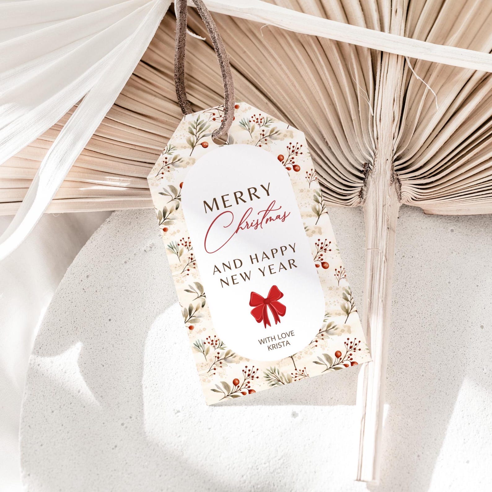 Merry Christmas Gift Tag Printable, Printable Christmas Gift Tag ...