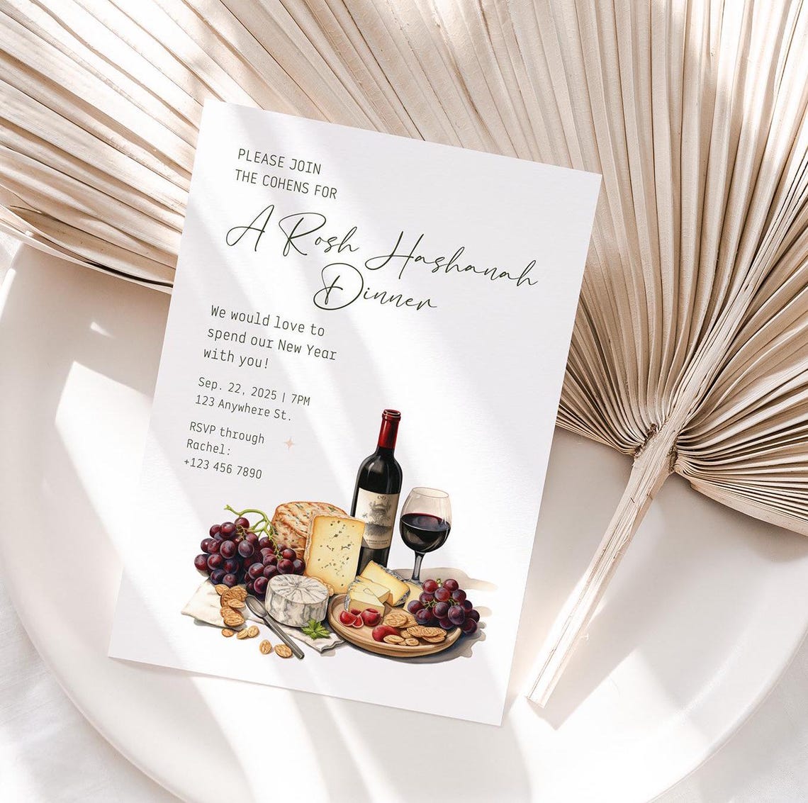 Wine Cheese Party Invitation, Sips Dips Charcuterie Invitation Template ...