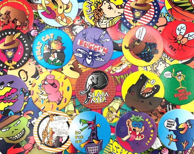Vintage Pogs With Carrying Case - Slammers Included! -choose From List ...