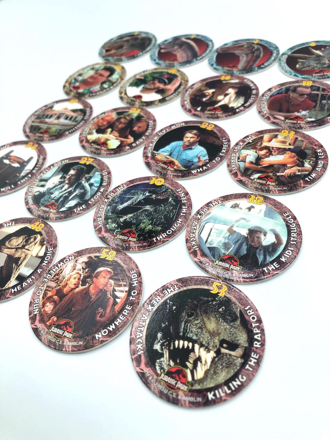 20 Skycaps Jurassic Park Vintage Pogs From the 90s - Etsy