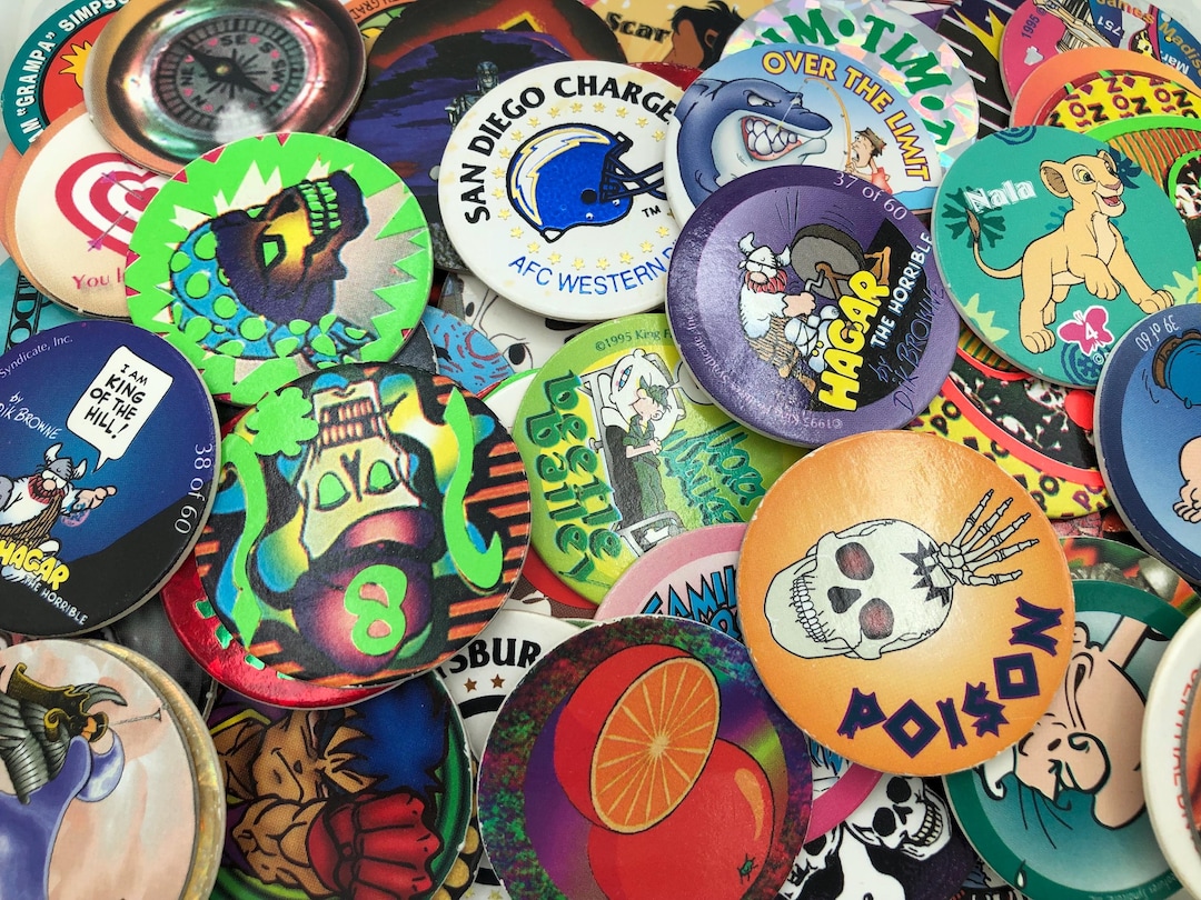 Mystery Mix of Pogs From the 90’s - Etsy