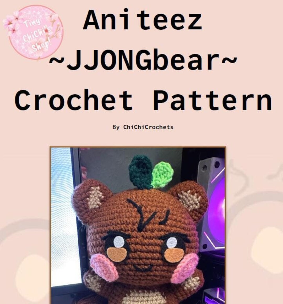 ATEEZ Aniteez Jjongbear KPOP Eng PDF Crochet Pattern - Etsy