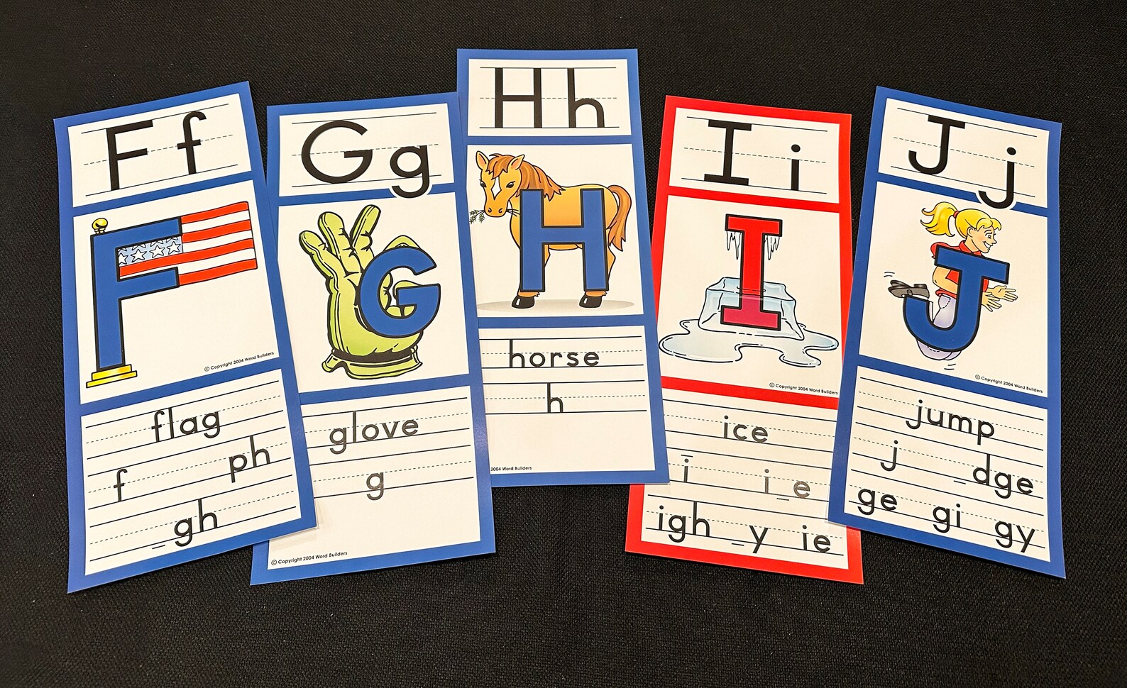 Alphabet ABC Wall Cards Letters Vowels Digraphs Word Builders Phonics ...