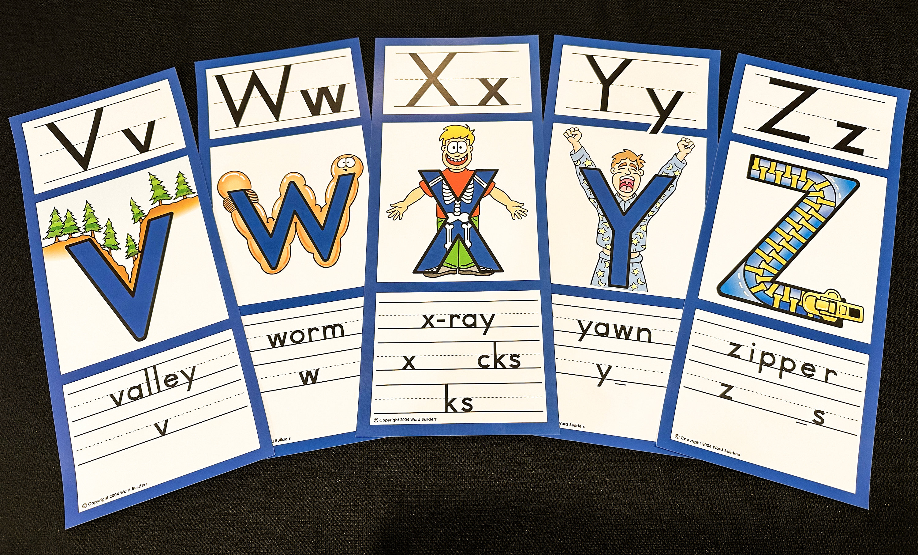 Alphabet ABC Wall Cards Letters Vowels Digraphs Word Builders Phonics ...