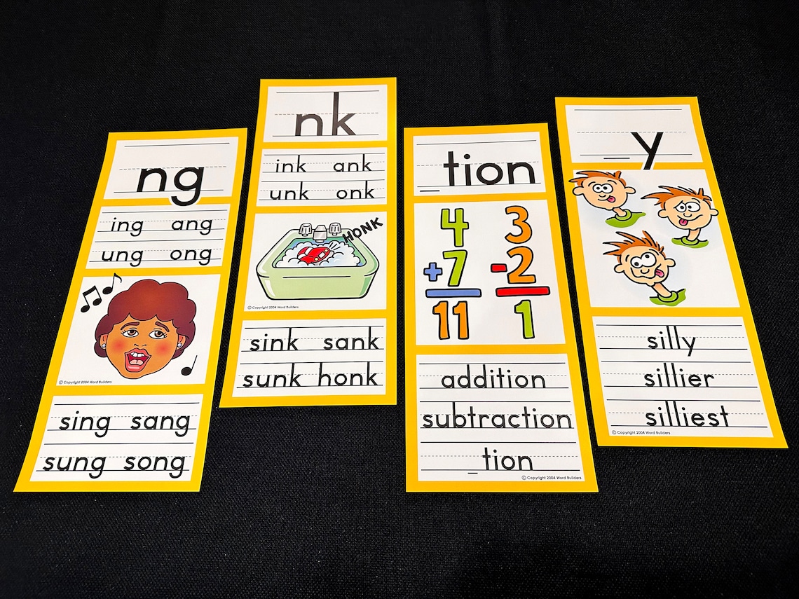Alphabet ABC Wall Cards Letters Vowels Digraphs Word Builders Phonics ...