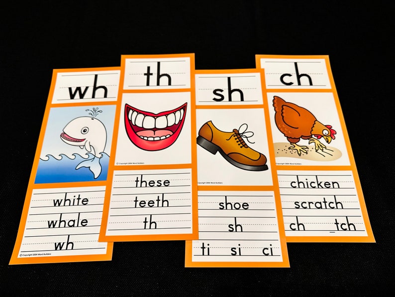 Alphabet ABC Wall Cards Letters Vowels Digraphs Word Builders Phonics ...