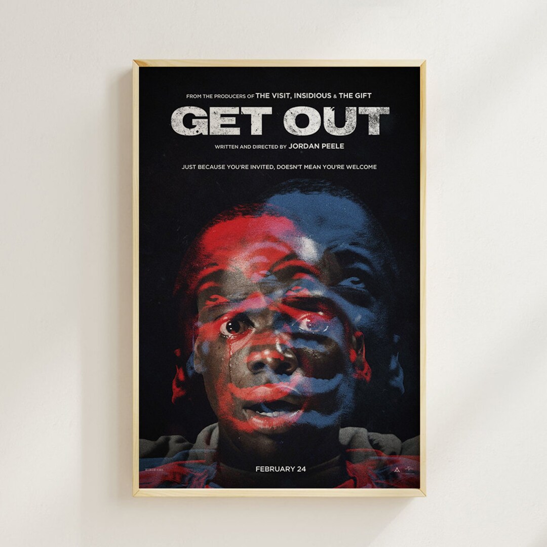 Get Out Movie Poster, Quality Canvas Print, Custom Poster Print, Movie ...