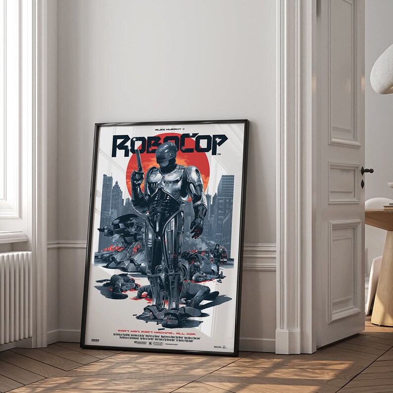 Vintage Robocop Classic Movie Poster, Quality Canvas Print, Custom ...