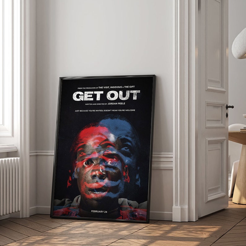 Get Out Movie Poster, Quality Canvas Print, Custom Poster Print, Movie ...