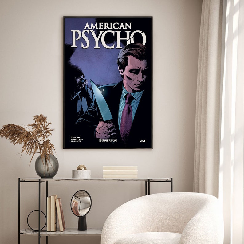 American Psycho Movie Poster, Quality Canvas Print, Custom Poster Print ...