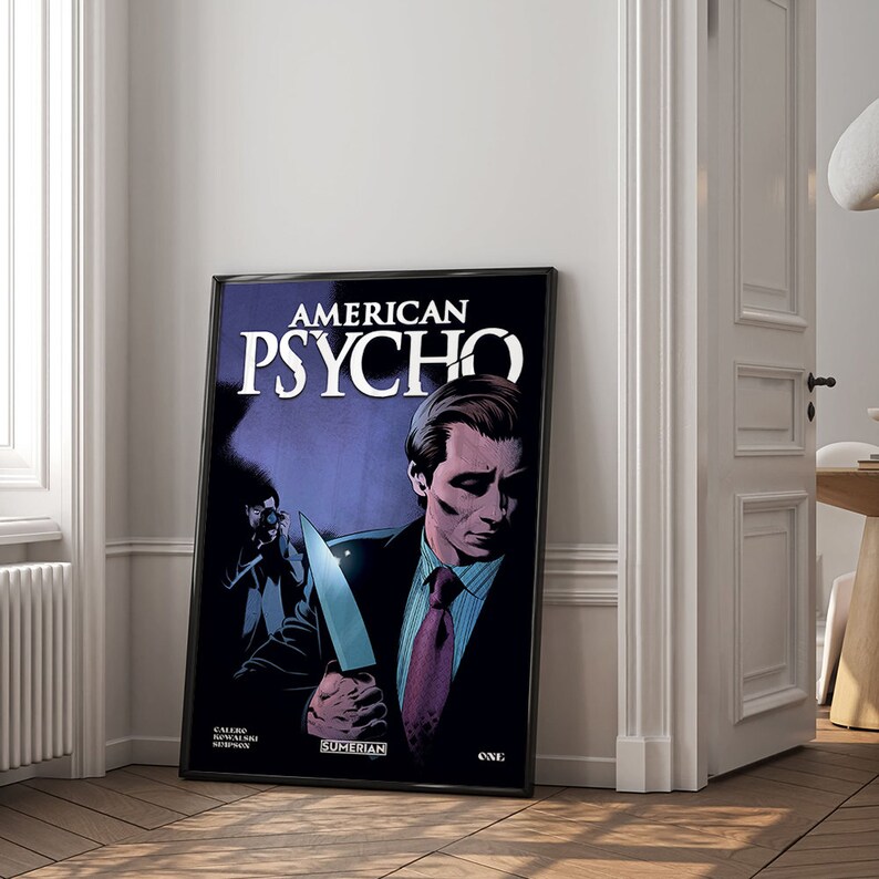 American Psycho Movie Poster, Quality Canvas Print, Custom Poster Print ...