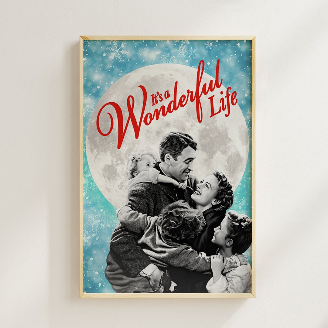 It's a Wonderful Life Movie Poster, Quality Canvas Print, Custom Poster ...