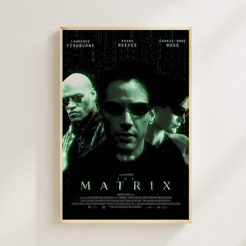 Vintage the Matrix Movie Poster, Quality Canvas Print, Custom Poster ...