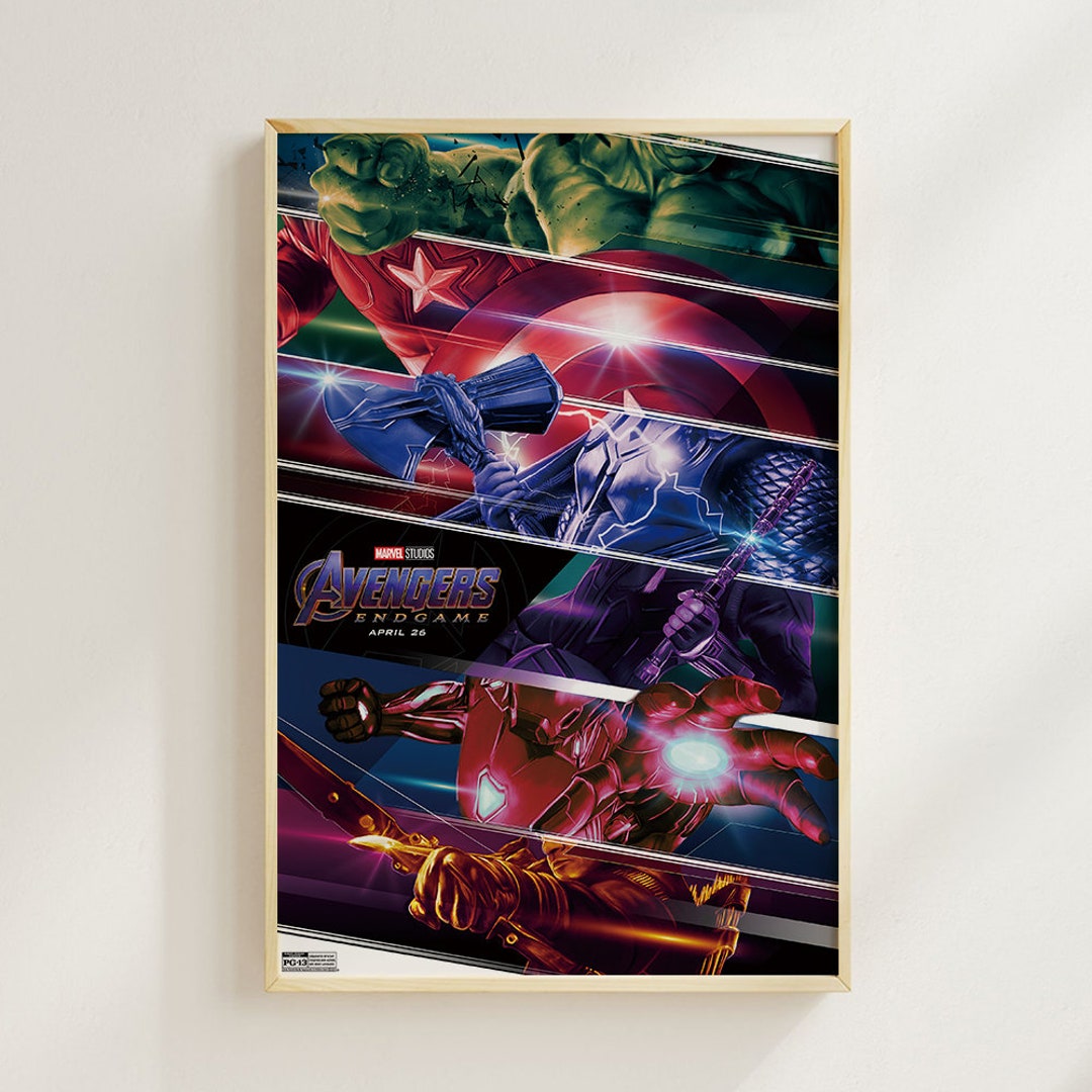 Avengers Endgame Classic Movie Poster, Quality Canvas Print, Custom ...