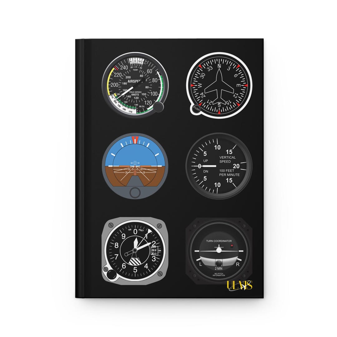 6-pack Flight Instrument Hard Cover Journal - Etsy