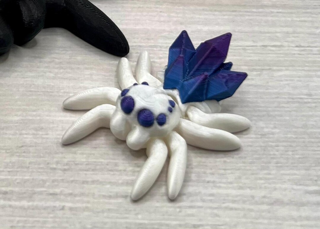 MINI Crystal Fidget Spider Sensory Toy / Articulated Flexi Gem Spider ...
