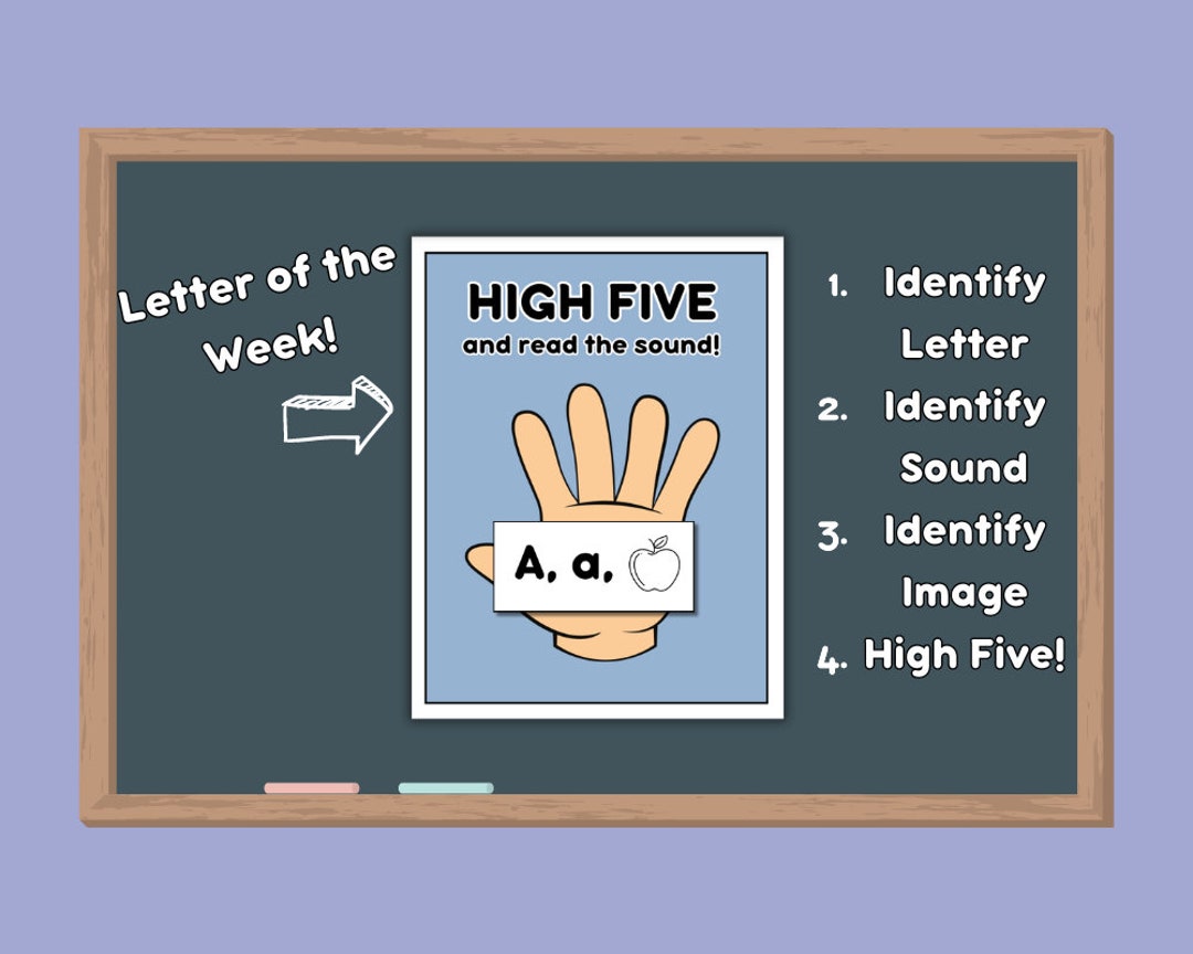 Printable Letter of the Week Focus Board Preschool High Five Identify ...