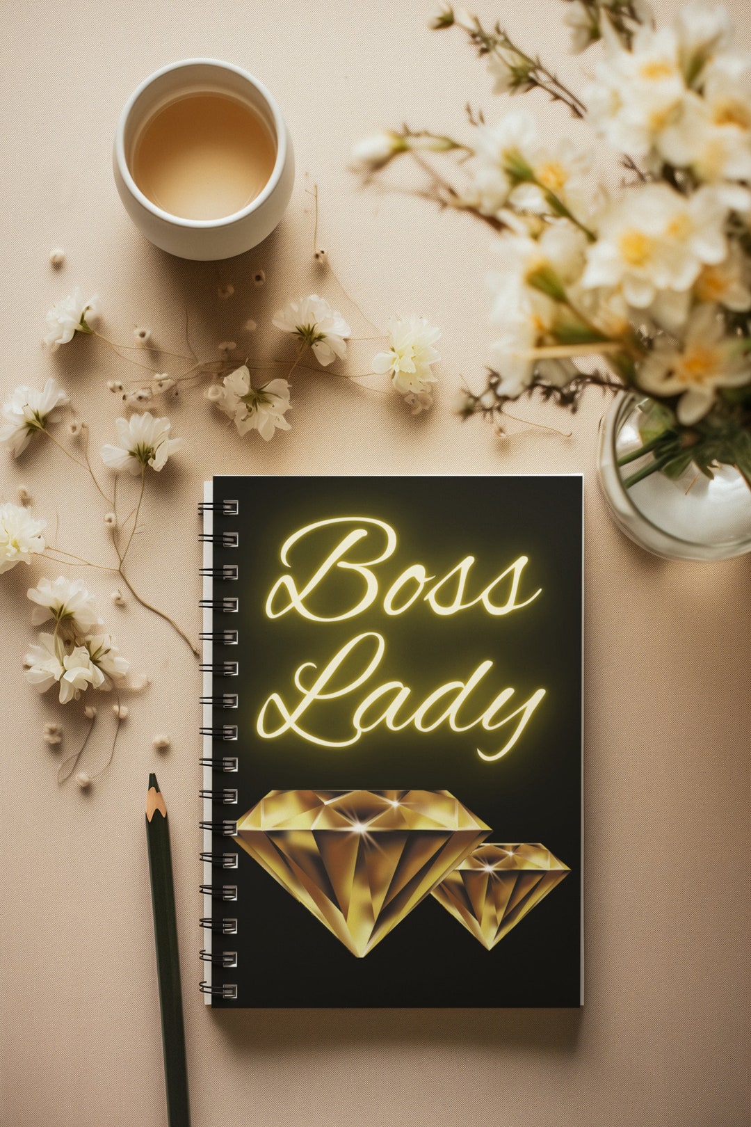 Beautiful Boss Spiral Notebook Ruled Line Journal for Female Boss Lady ...