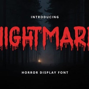 Nightmare Font, Minimalist Bold Font, Cricut Fonts, Casual Font, Modern ...