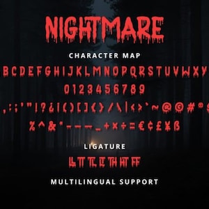 Nightmare Font, Minimalist Bold Font, Cricut Fonts, Casual Font, Modern ...