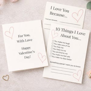 I Love You Because Fill-in Valentine | Meaningful Keepsake (digital ...