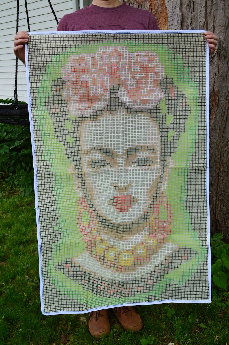 Frida Kahlo Latch Hook Kit - Rug Hooking Craft Kits - Folk Art Wall Art ...