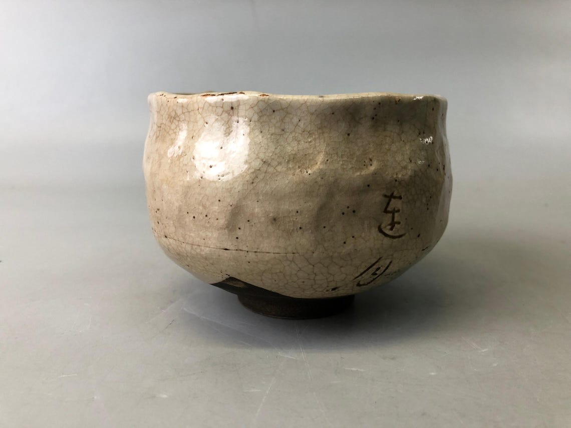 Y7565 CHAWAN Rengetsu Bowl Signed Appraisal Box Japan Antique Tea ...
