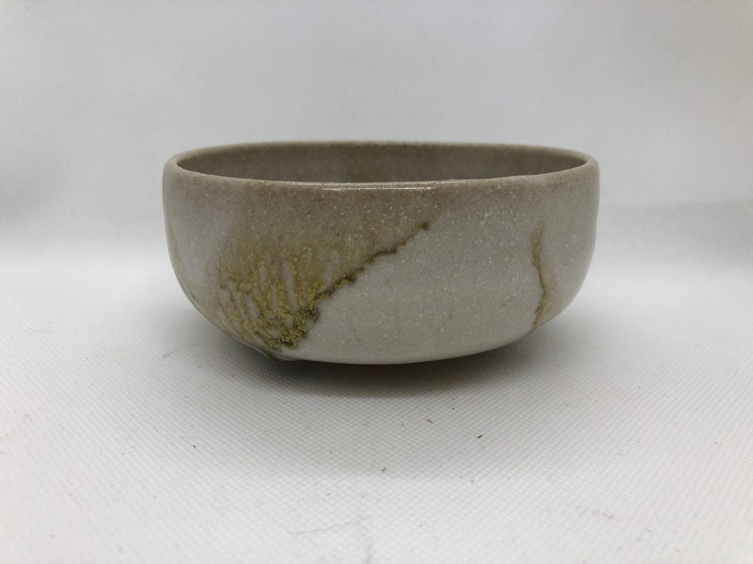 Y4442 CHAWAN Iga-ware Signed Japan Antique Tea Ceremony Pottery Bowl ...