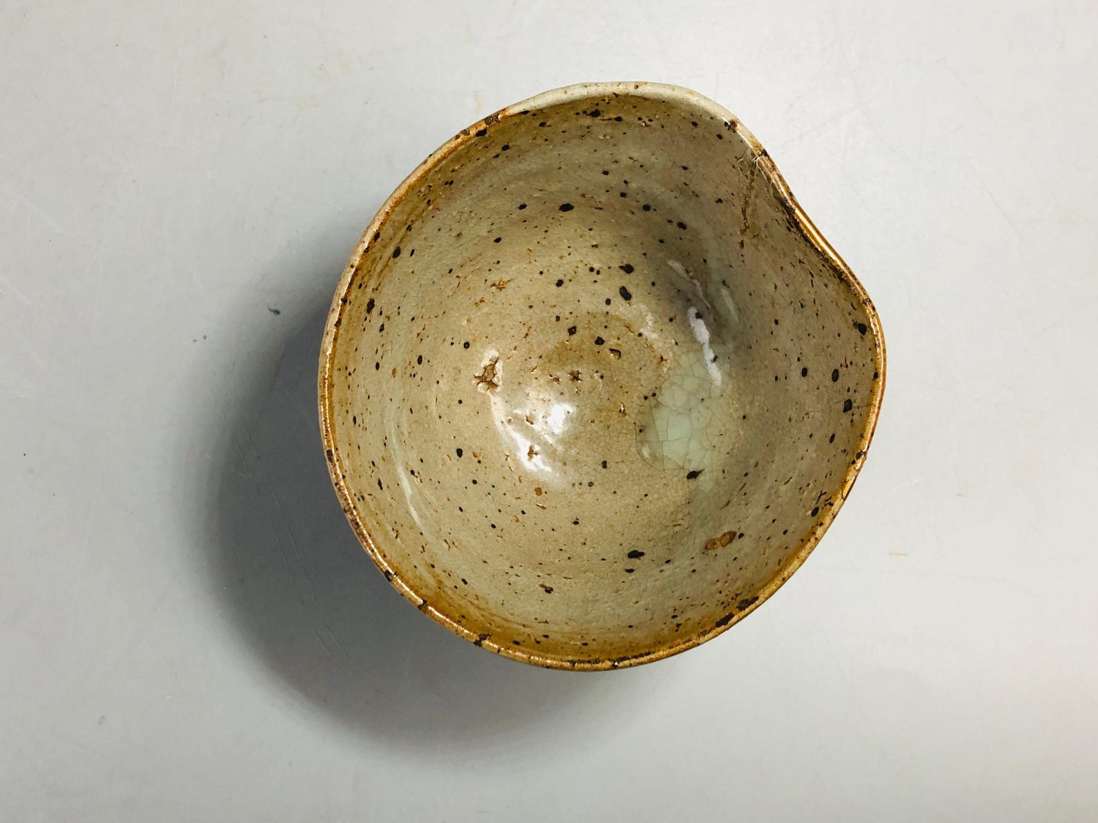 Y7169 CHAWAN Rengetsu Bowl Signed Box Kintsugi Japan Antique Tea ...