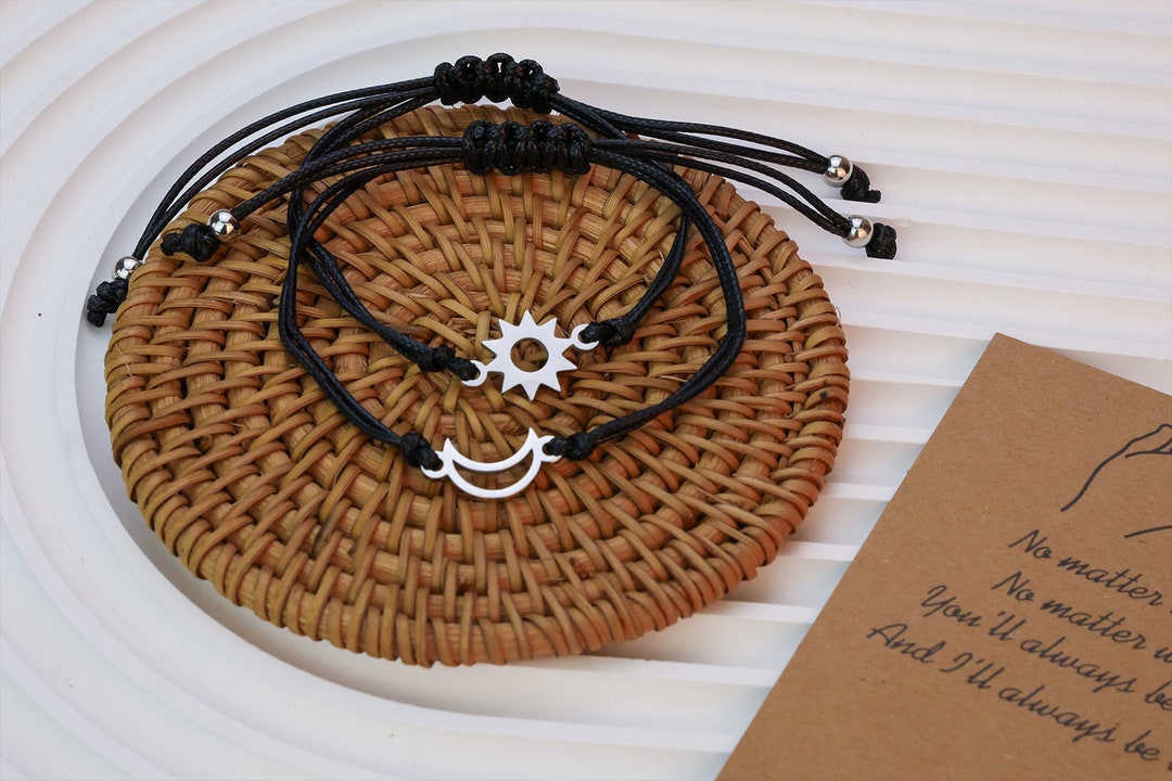 Sun and Moon Couple Braceletlove Bracelet,family Bracelet,trendy Best ...
