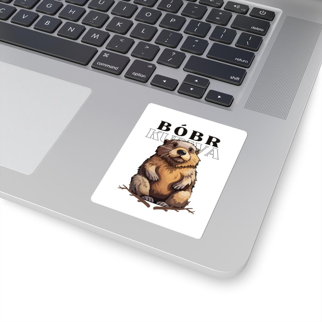 Bóbr Ku**a Meme Sticker, Polish Beaver Kiss-cut Sticker for Laptop ...