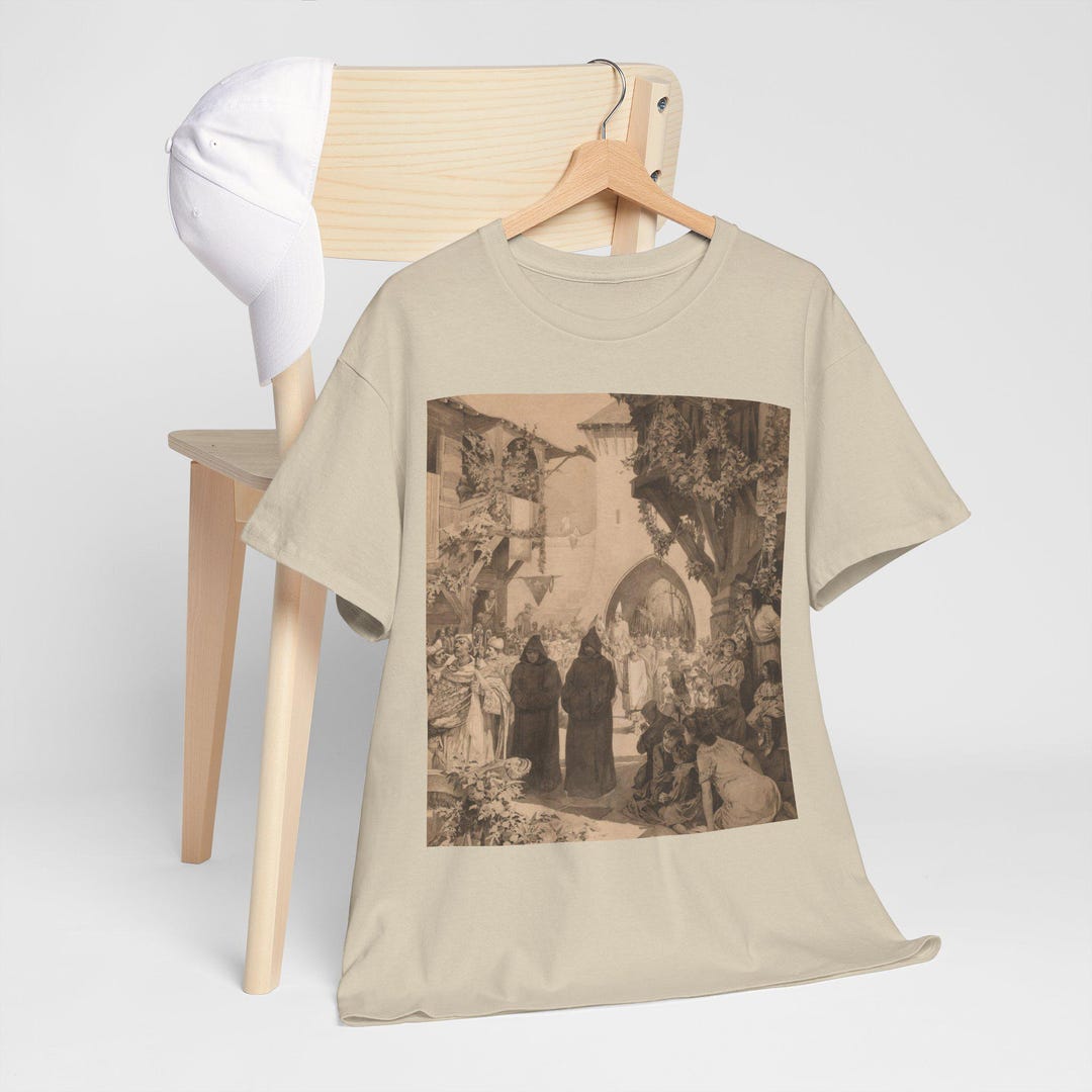 Alphonse Mucha Art Nouveau Unisex Heavy Cotton Tee, Bohemian Graphic T ...