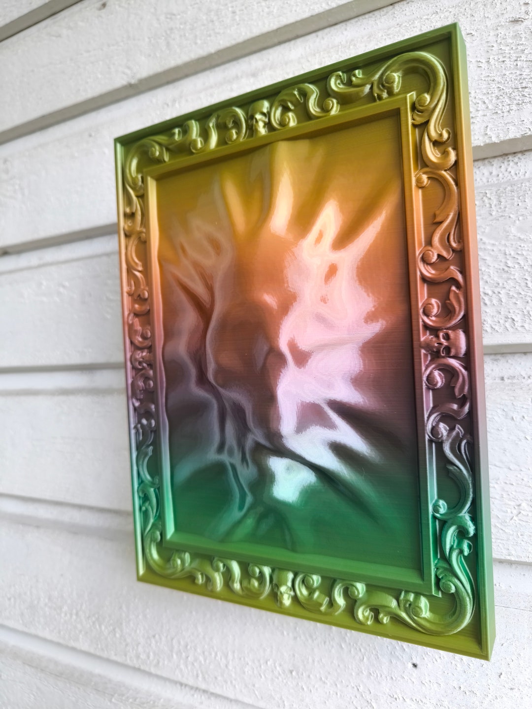 Rainbow Skull Frame 3D Printed 3D Skeleton Wall Art Alternative Decor ...