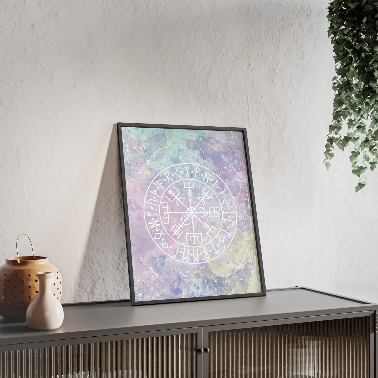 Nordic Tie Dye Posters With Wooden Frame Ispiered My the Nordics and ...