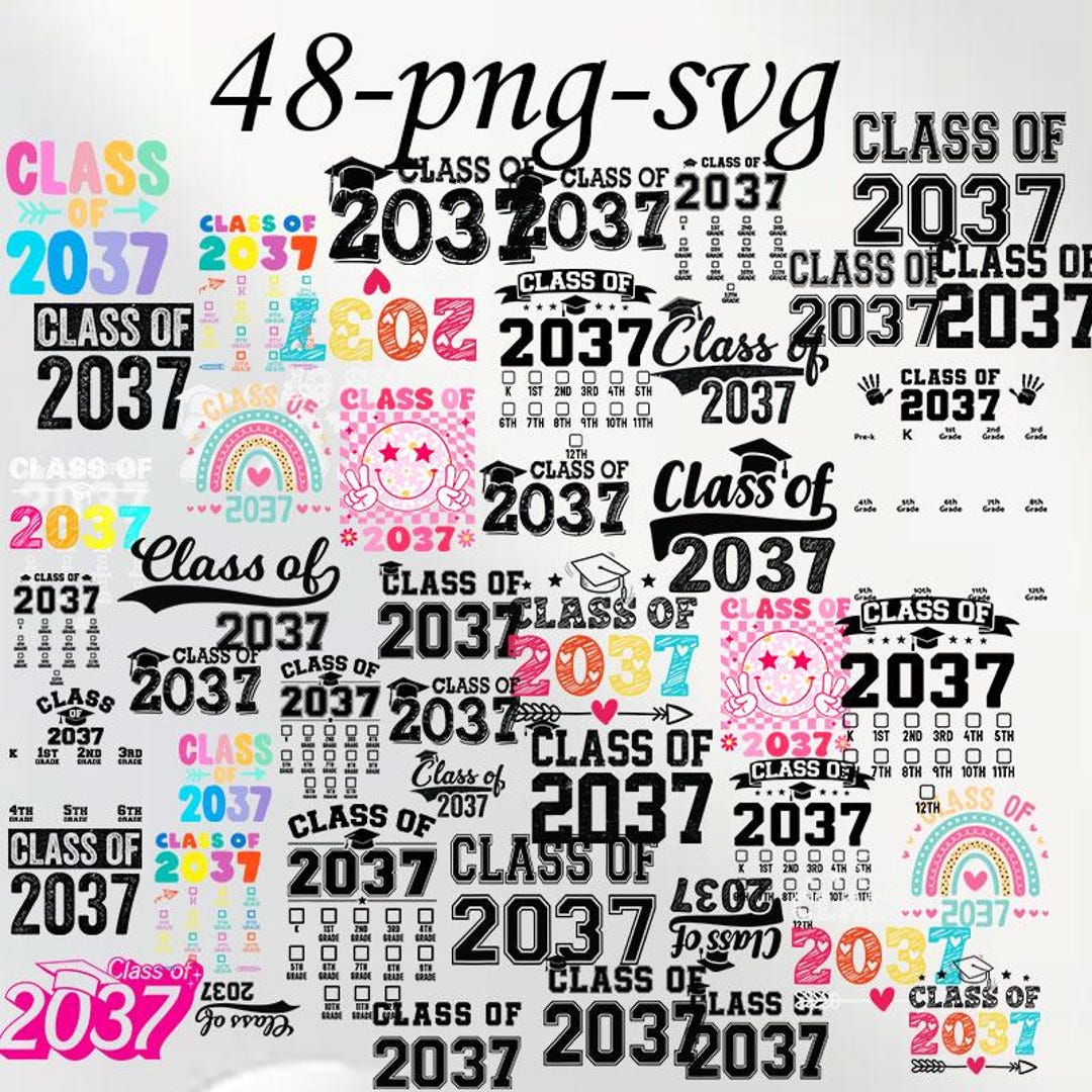 2037 Graduation Numbers SVG High-quality Design Resource - Etsy