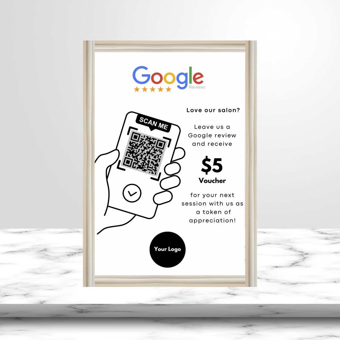 Google Review Sign, QR Code Sign, Editable Review Sign Template, Social ...