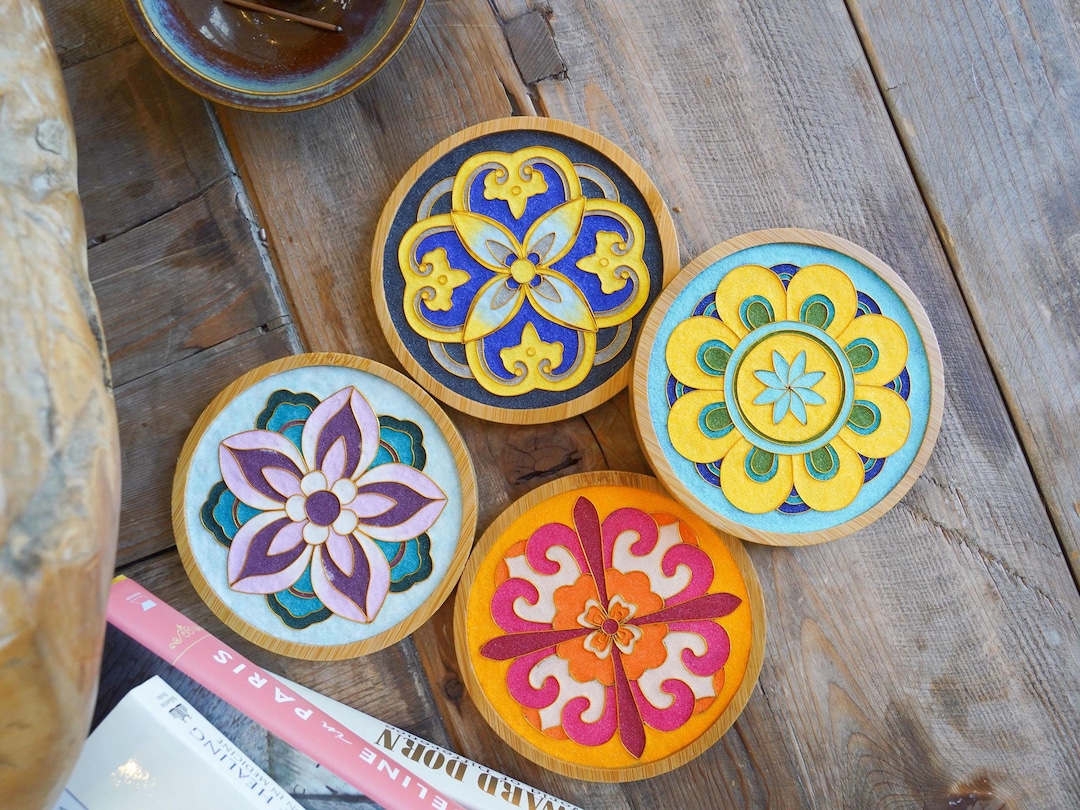 DIY Mandala Coaster Crafting Kit, Cloisonne Painting Kit (1 Pc ...