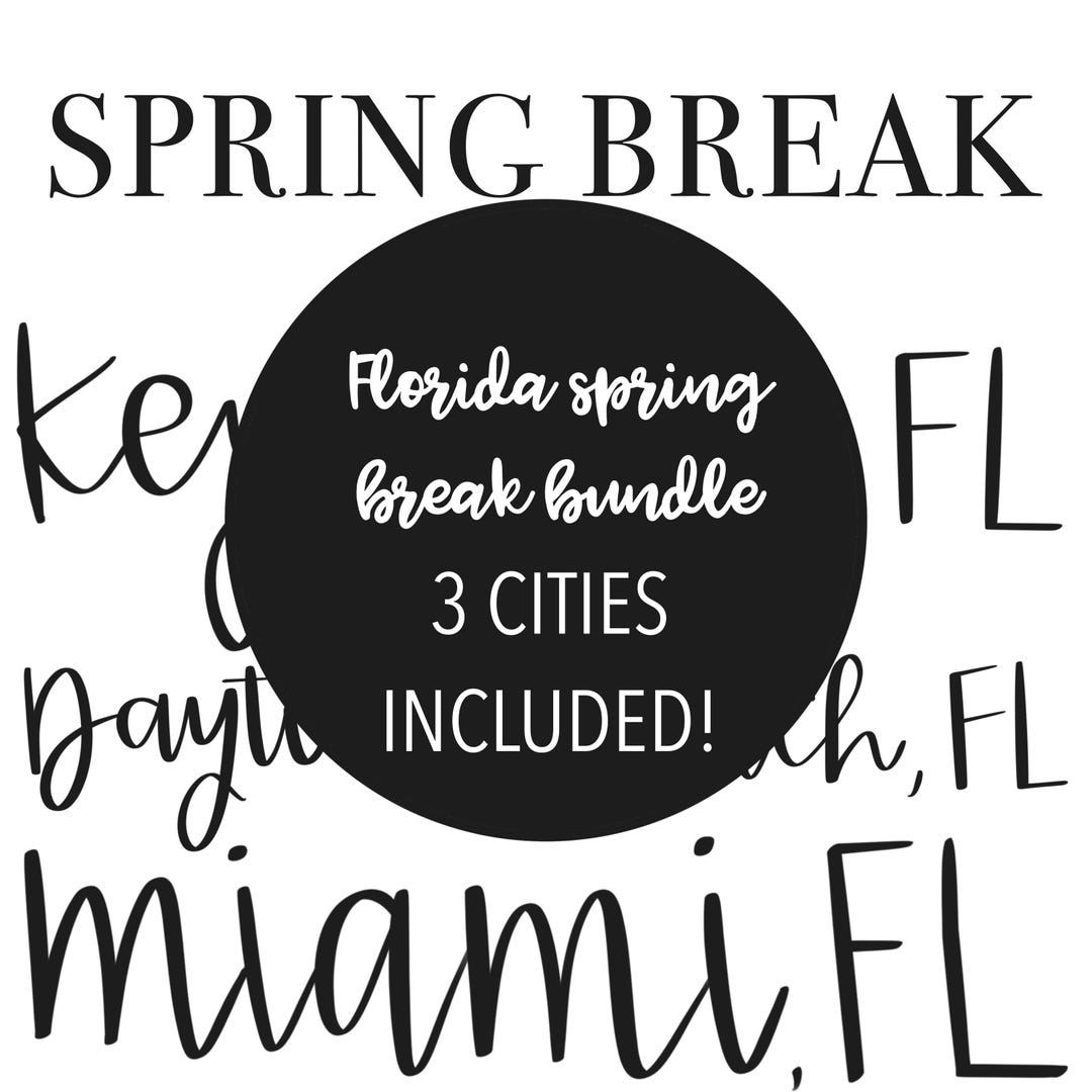 Florida Spring Break Bundle Digital Download SVG - Etsy