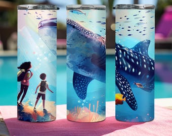 Whale Shark Discovery 20oz Straight Tumbler Wrap - Etsy
