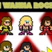 8-bit Sticker Set of 5 Individual Decals: I Wanna Rock - Custom Pixel ...