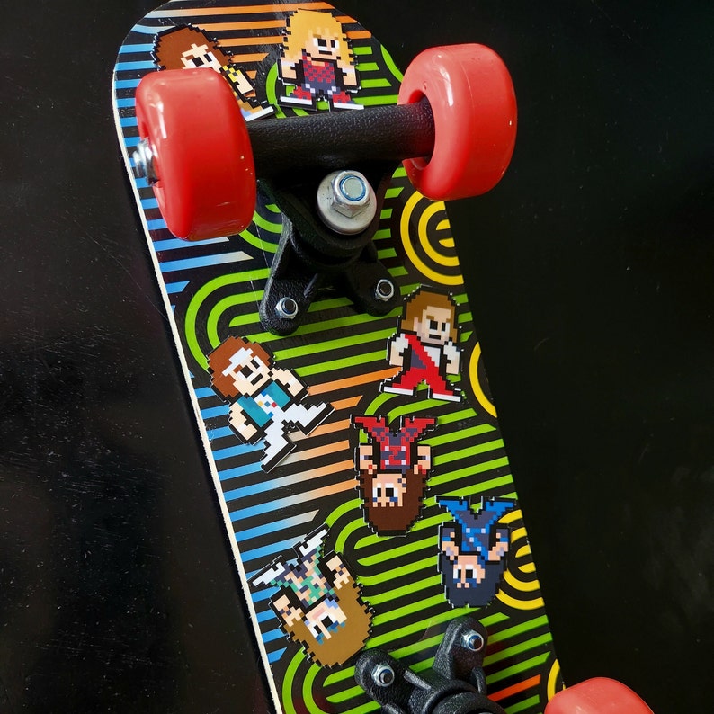 8-bit Pixel Art 80's AC/DC Collection Vinyl Sticker Set of 5 Individual ...