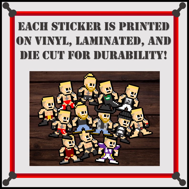 8-bit Pixel Art Stickers the Beast Collection Vinyl Sticker Set of 13 ...