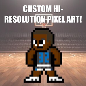 Pixel Art Stickers - 90s Basketball Stars Collection Vinyl Sticker Set ...